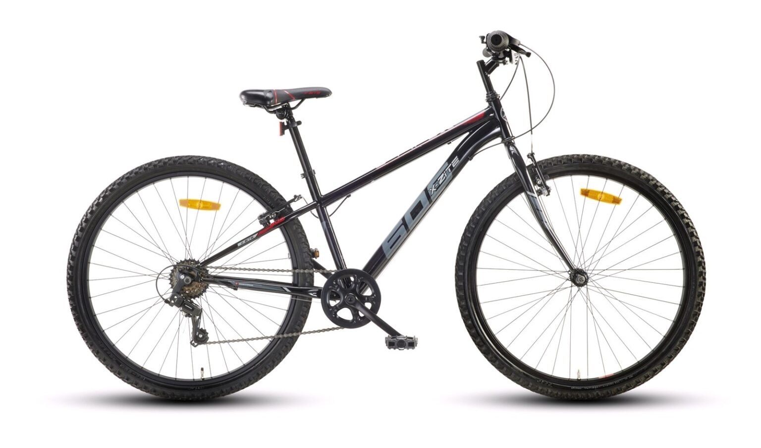 Juniorcykel 26″ MTB SORT/RØD/GRÁ - Vollabúðin